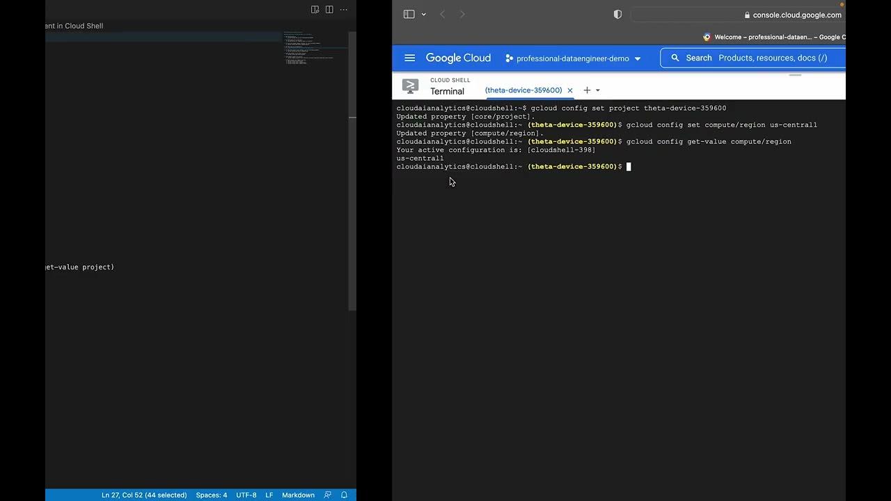 Configure GCP environment in Cloud Shell - gcloud commands. #shorts #gcpcloud #basics - YouTube