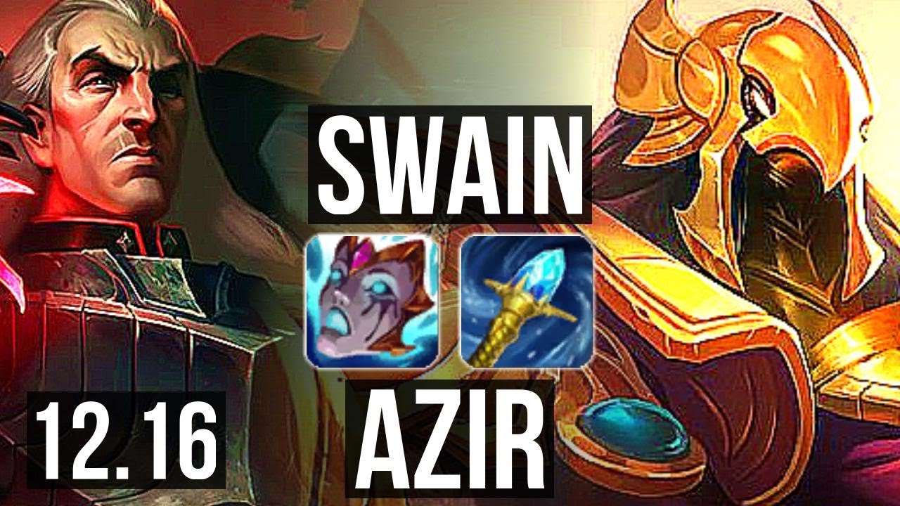 SWAIN vs AZIR (MID) | 2.5M mastery, 1300+ games, 4/2/11 | EUW Master ...