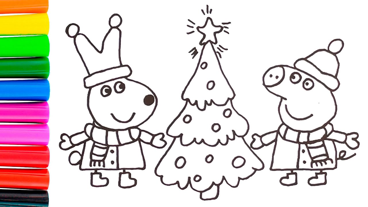 How to Draw Peppa Pig and Rebecca Rabbit | EasyDrawTV - YouTube