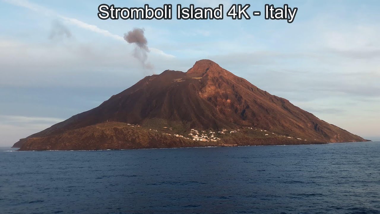Stromboli Island from The Cruiseship 4k - Peace Boat - YouTube