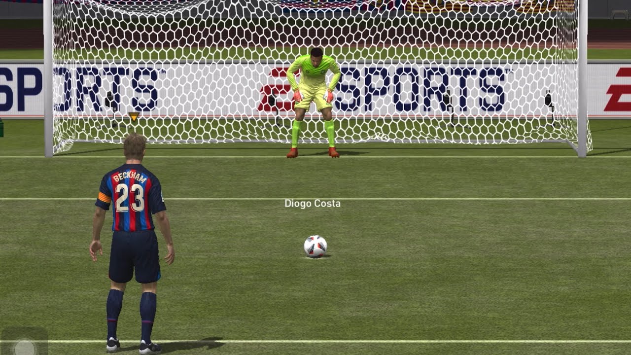 Penalty David Beckham fifa mobile - YouTube