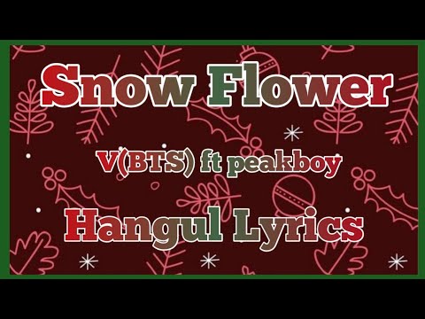 'Snow Flower' - V(BTS) ft Peakboy / [Hangul Lyrics , 한국어가사] - YouTube