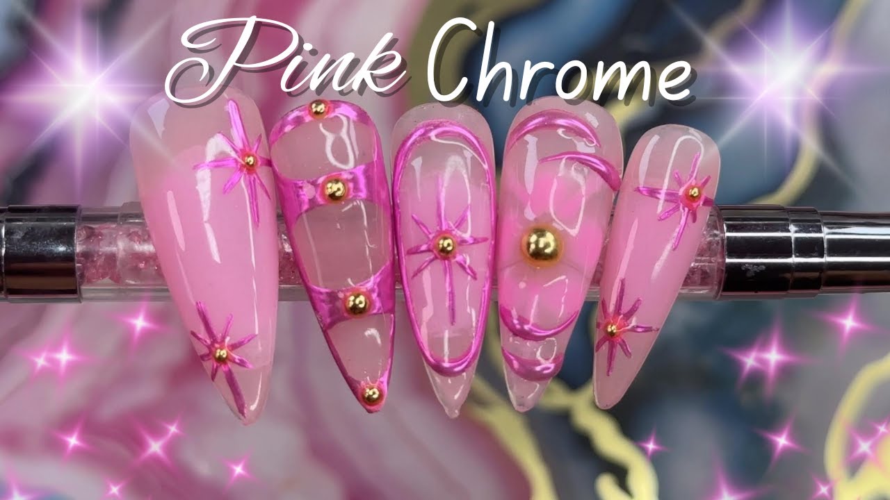 EASY Isolated Chrome Nails 💅🏾 🩷 - YouTube