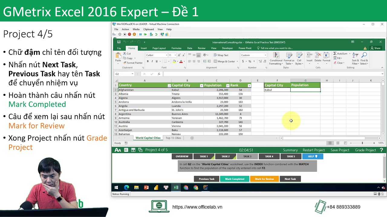 Giải đề MOS Excel 2016 Expert 77-728 - Project 4 - YouTube