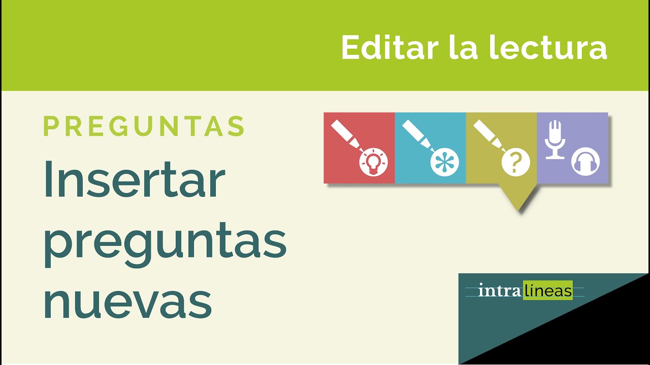 Mis lecturas: Editar y añadir preguntas para profesores - YouTube