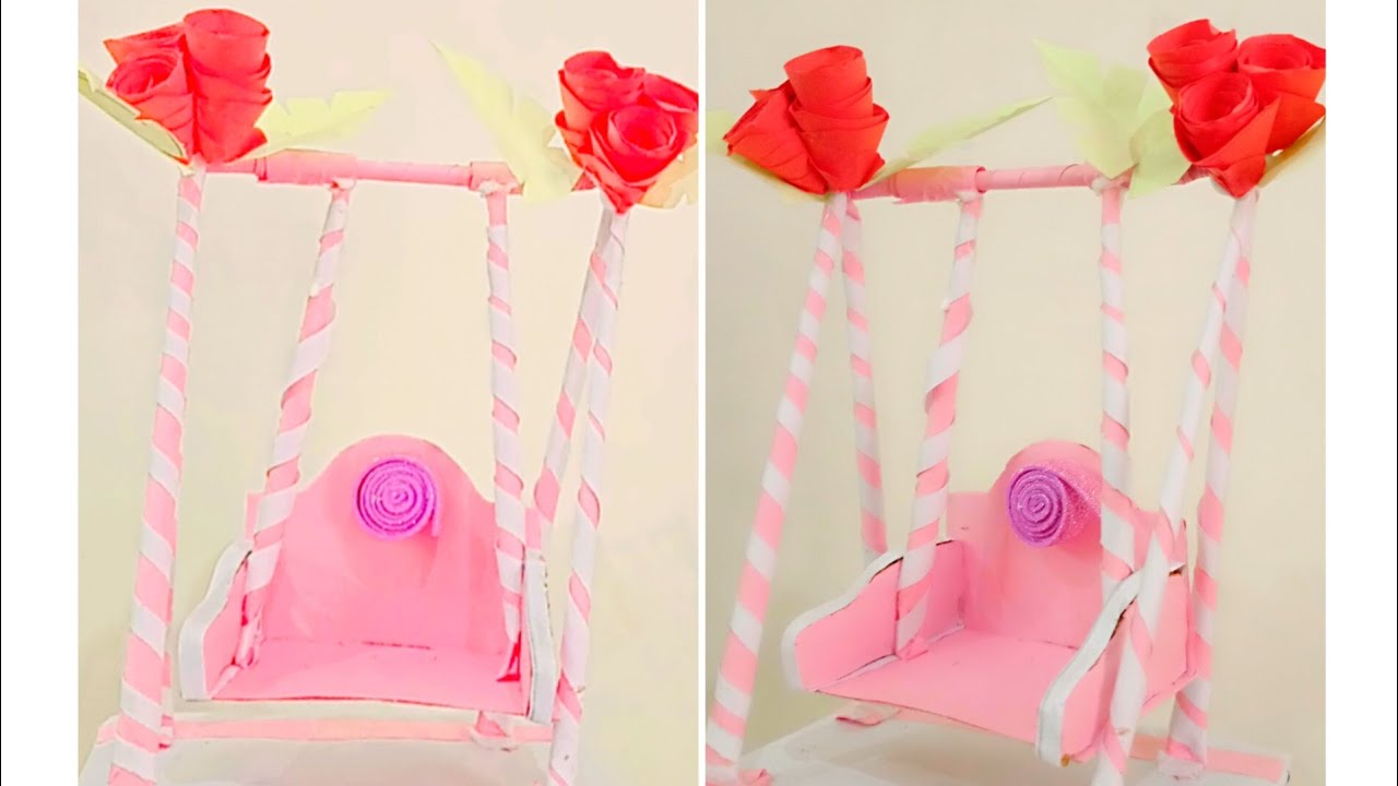 DIY home decor. How to make origami swing./Easy craft idea. - YouTube