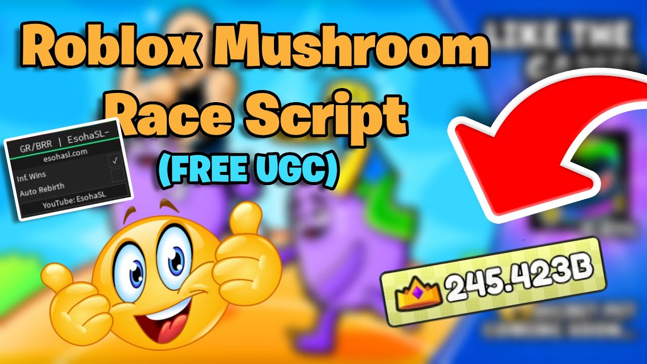 (UPDATED ) Roblox Mushroom Race 🍄 Script - Inf Wins - MORE! - YouTube