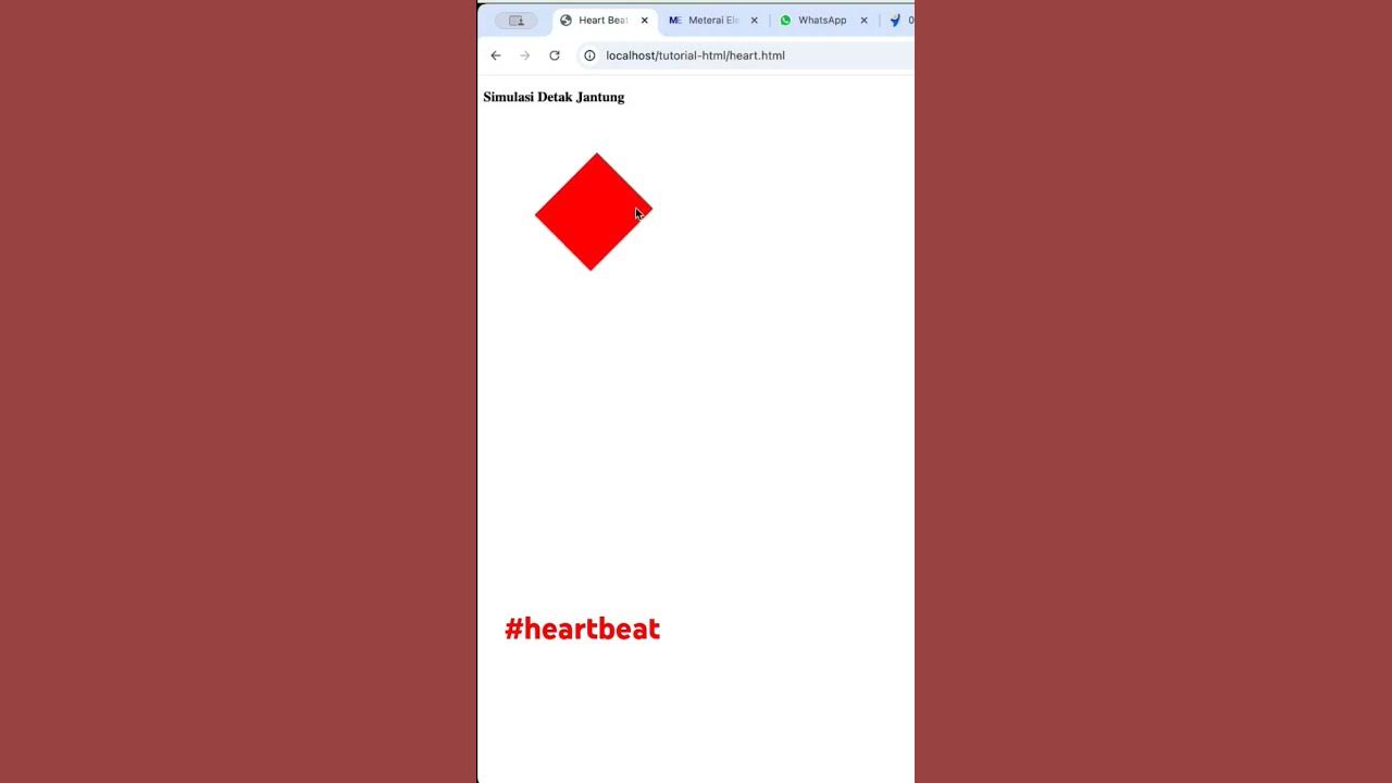 Heartbeat Htmlcss Html Webdev Coding Tutorial Webdevelopment