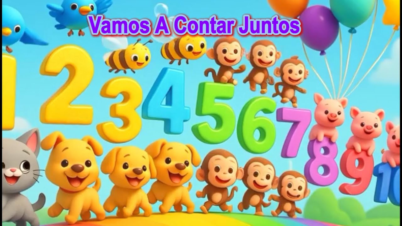 Let's Count Together 1 10 Spanish Lyrics | Vamos A Contar Juntos Del 1 ...