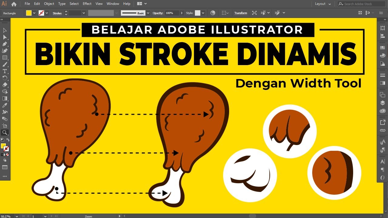 Tutorial Adobe Illustrator CC 2019 Membuat Stroke Dinamis Menggunakan tutorial-adobe-illustrator-cc-2019-membuat-stroke-dinamis-menggunakan