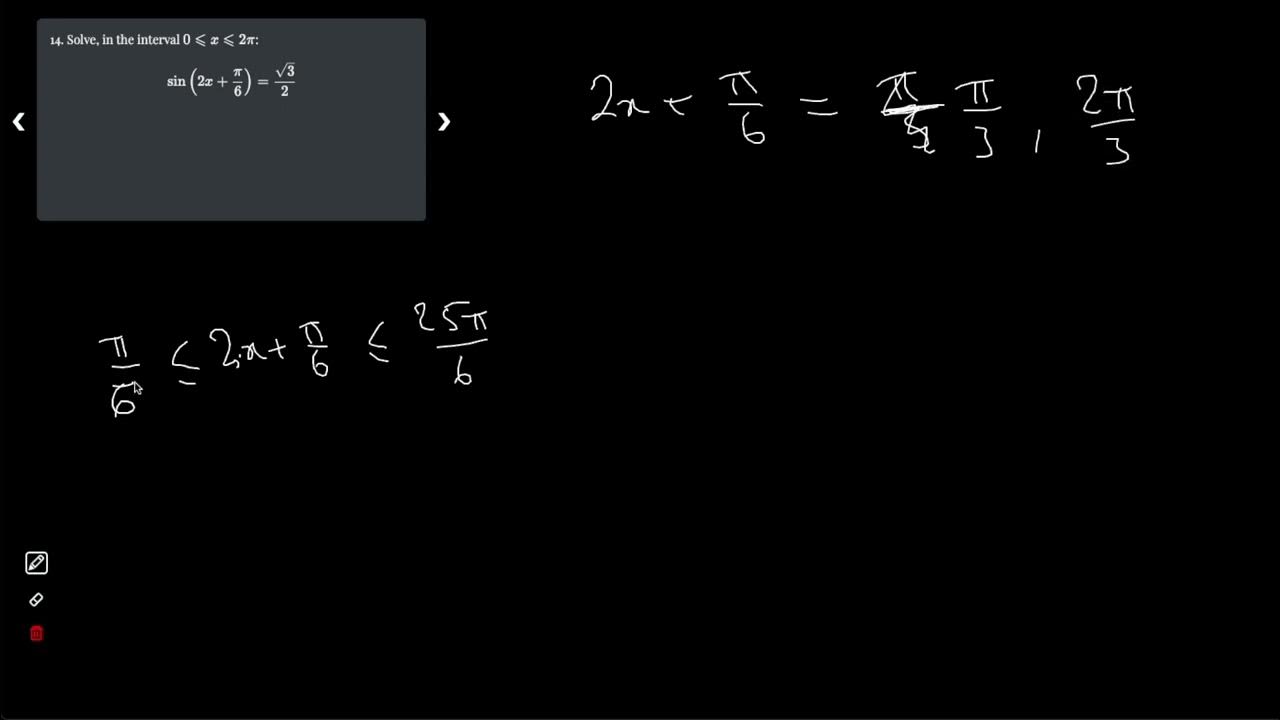 A Level Maths - Trigonometry (Equations) Q14 (mathsquestions.app) - YouTube