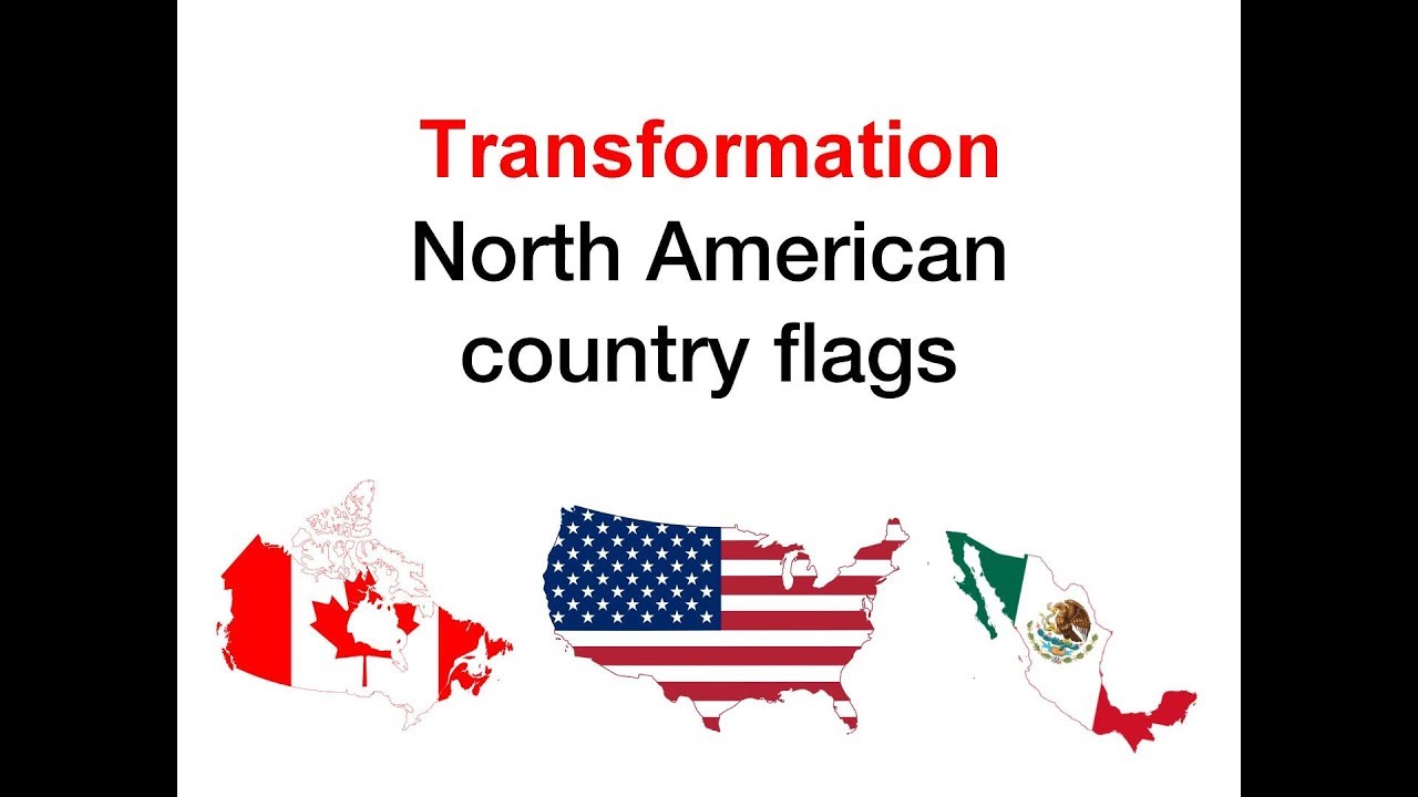 Transformation of the country flags of North America - YouTube