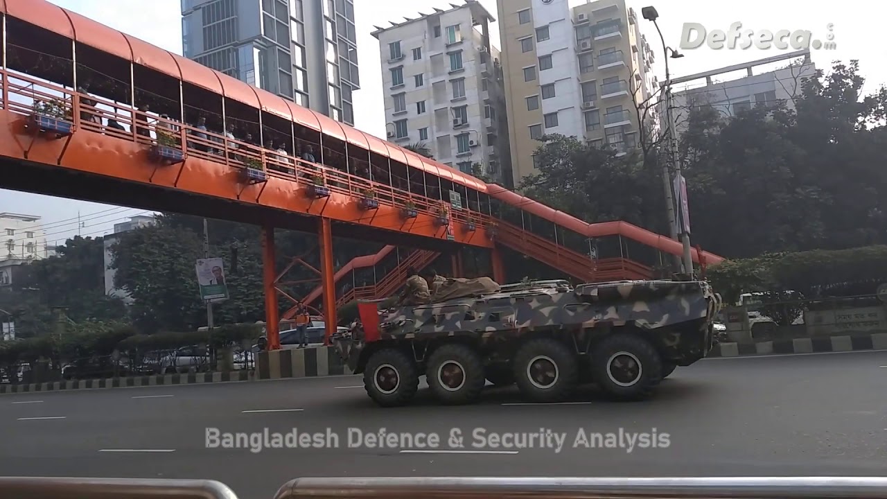 Bangladesh Army armoured convoy going through Dhaka - YouTube