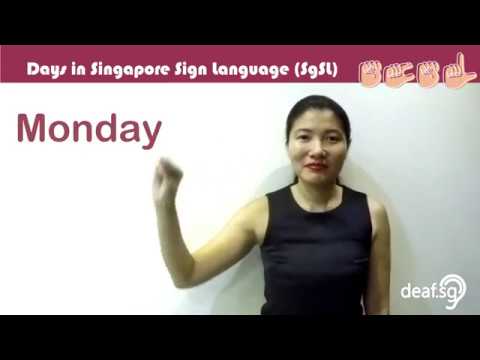 Singapore Sign Language (SgSL) Lesson: Days Of The Week - YouTube