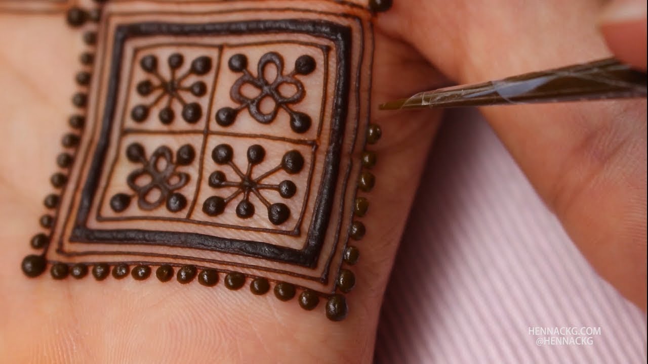 SIMPLE MOROCCAN INSPIRED HENNA DESIGN by Henna CKG - YouTube