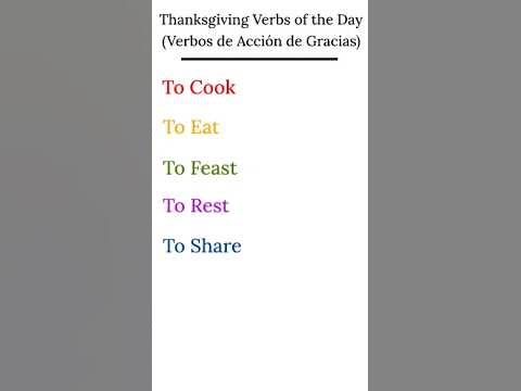 Thanksgiving Verbs of the Day - To Cook, to Eat or To Feast | # ...