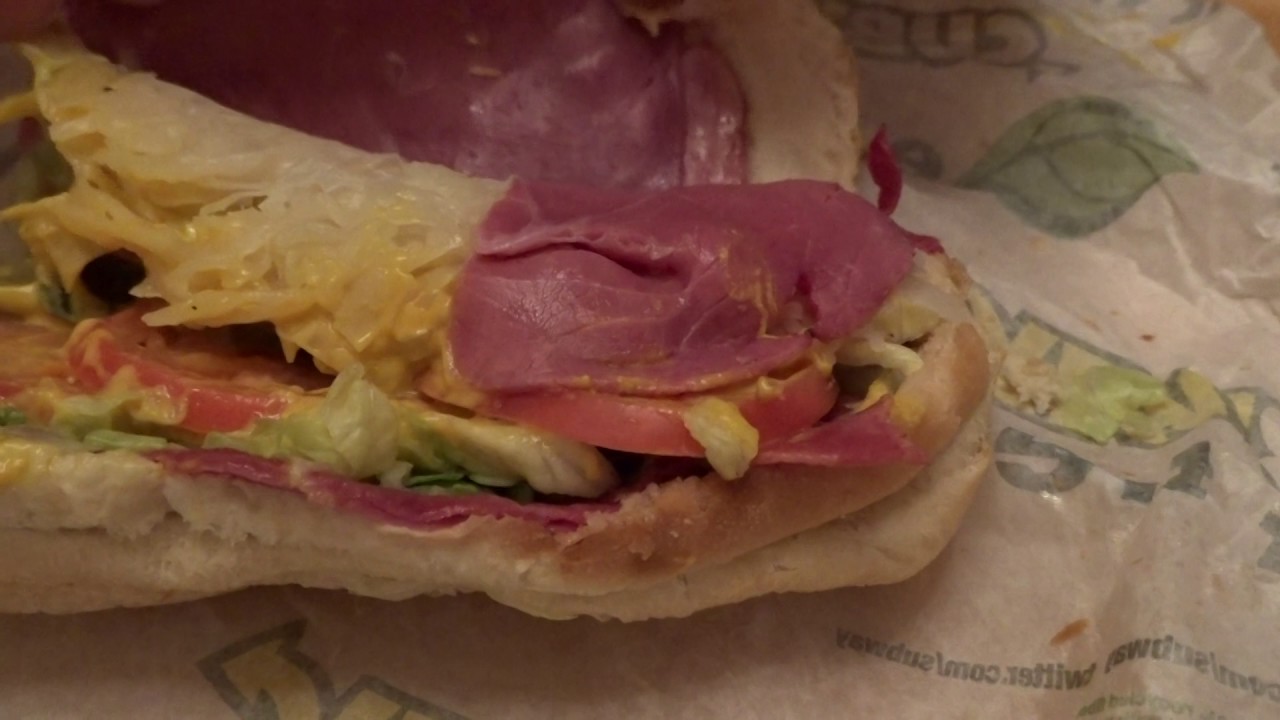 Subway Corned Beef Rueben Sub Review - YouTube
