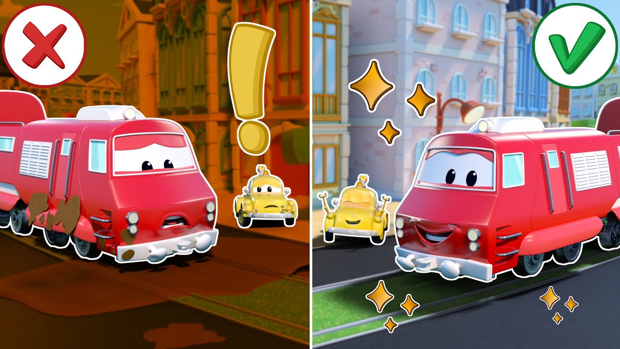 Red TRAIN Hurt in Gifts Delivery | Sharing is Caring | Kids Learn to ...