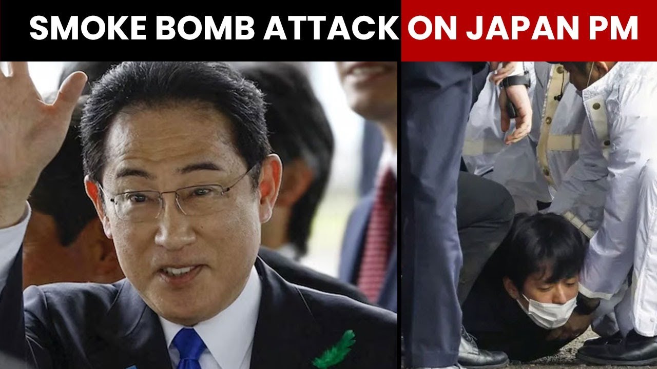 Japan PM Kishida Attacked With Smoke Bomb During Speech | NewsMo - YouTube
