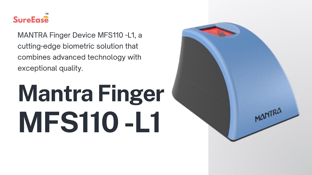 Mantra MFS110 L1 Finger Device | MFS110 | L1 | | SureEase - YouTube