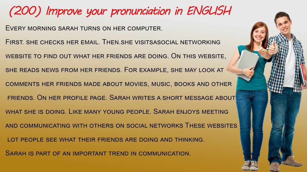 Reading Practice Improve your pronunciation in English - YouTube