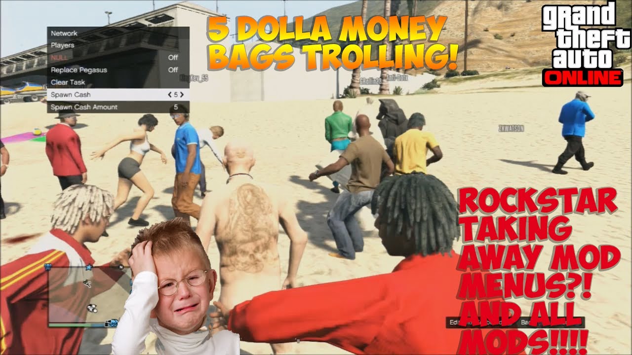 GTA 5 {RANT VIDEO!!} 5 DOLLAR MONEY BAGS TROLL SERENDIPITY 4.7 LEXICON ...