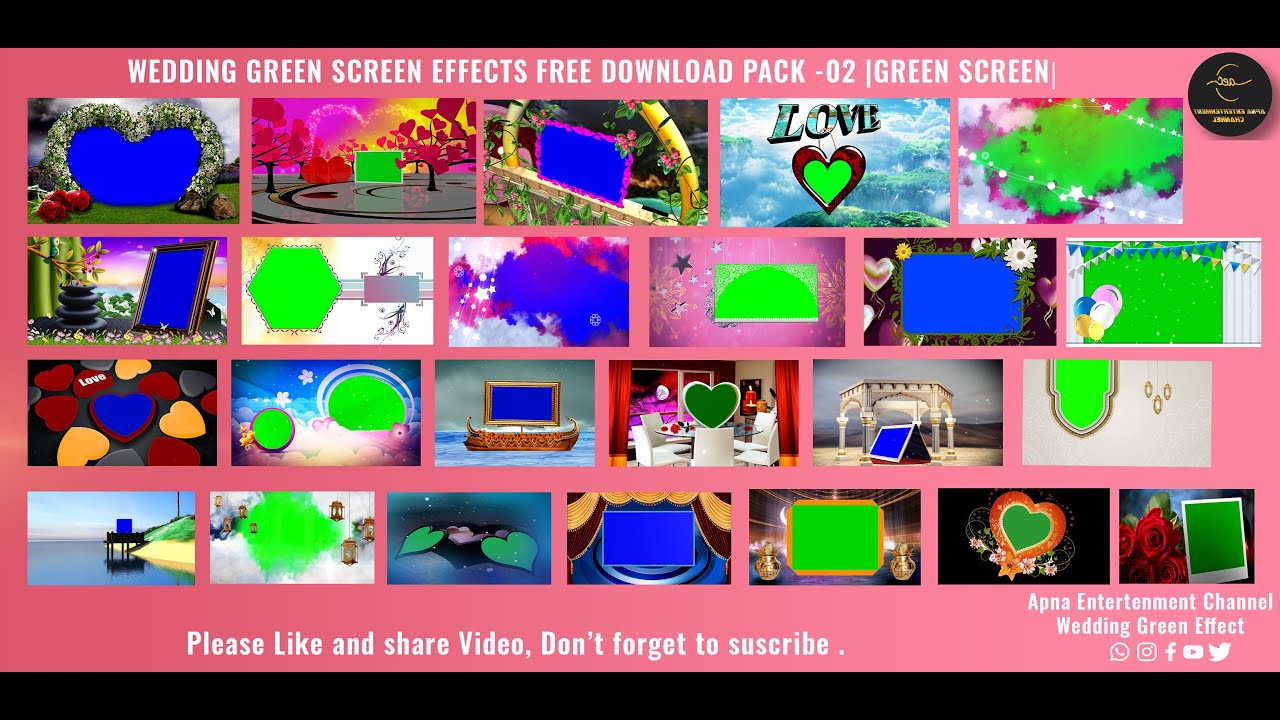 Wedding Green Screen HD Effects |Shaadi Photo Frame GS Video Background ...