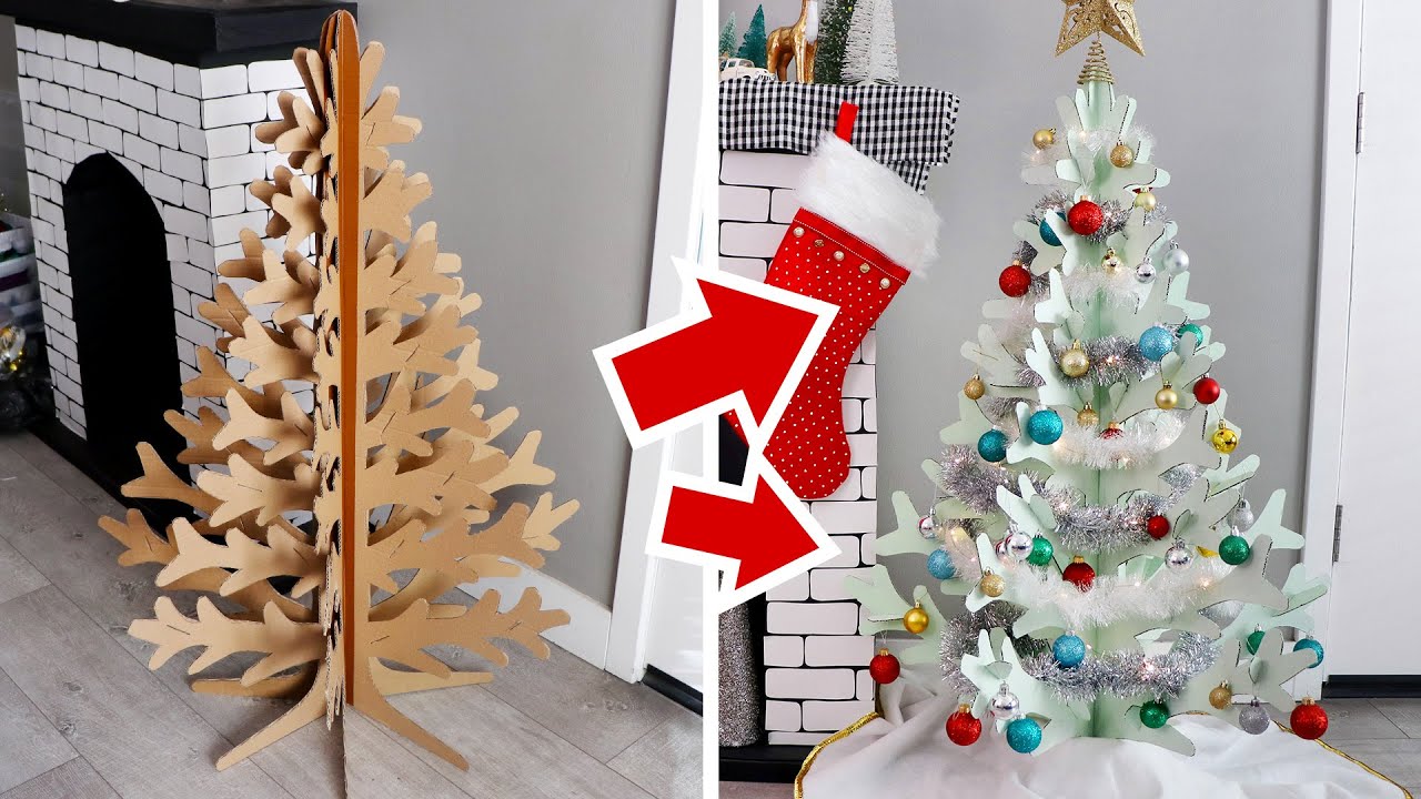 She Made This Christmas Tree From Cardboard DIY Christmas Decorations She Made This Christmas Tree From Cardboard DIY Christmas Decorations
