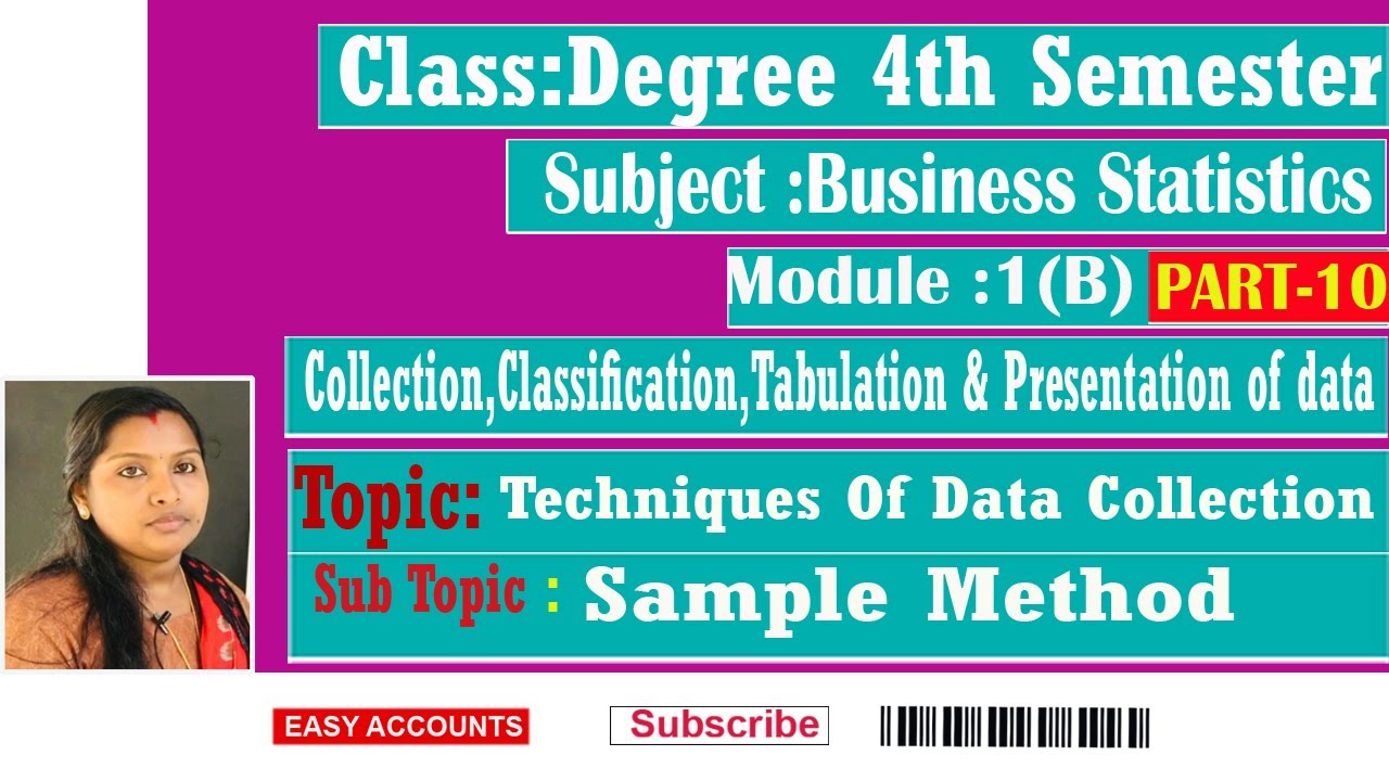 Degree 4th Sem| STATISTICS |Module -1(B)(Part-10)|Collection,Clsfcn ...