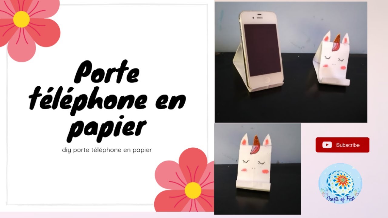 Diy origami porte téléphone en papier📱origami phone stand🎊😏😀 - YouTube