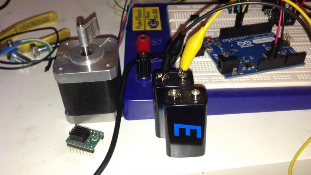 9v stepper motor test - YouTube