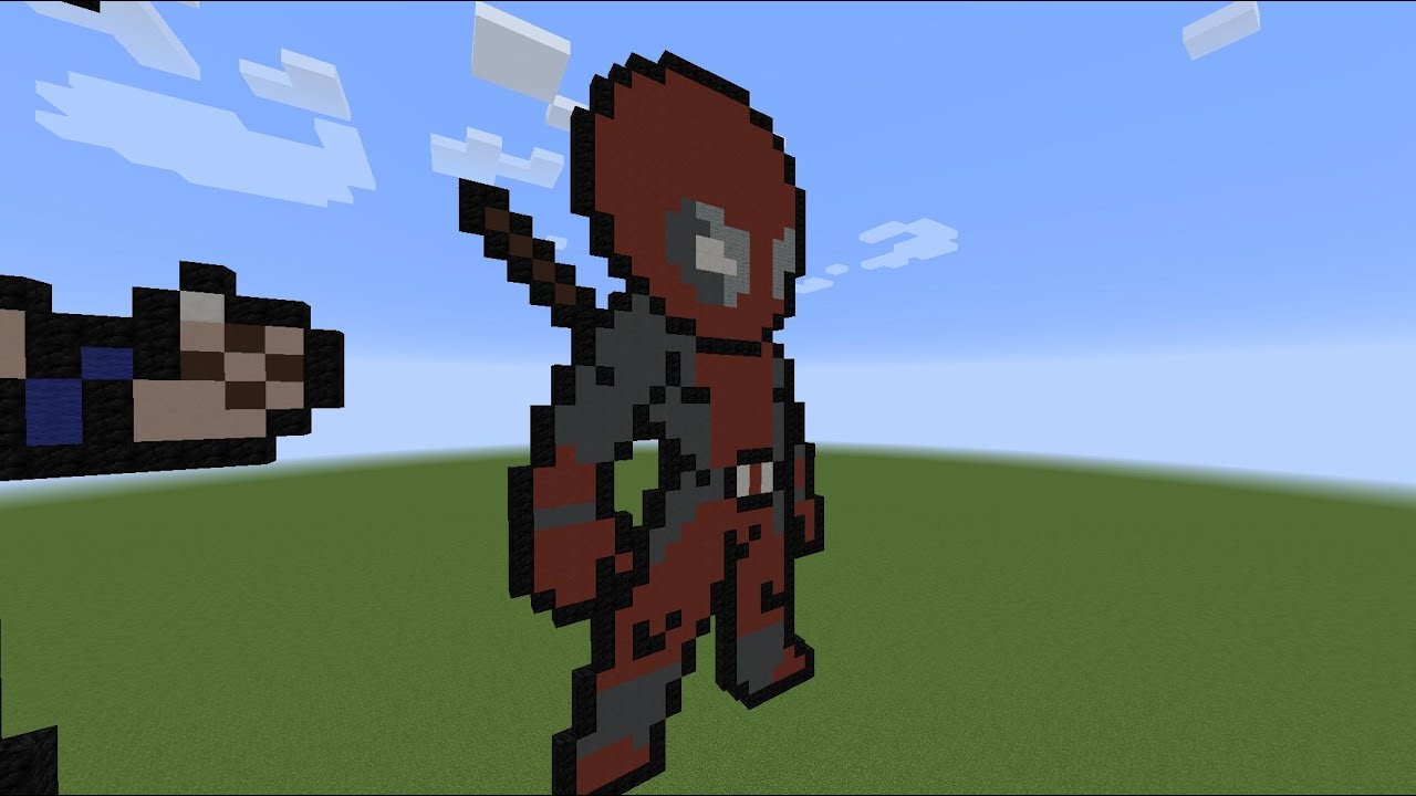 Minecraft Pixel art: Deadpool par TRD [Fr] - YouTube