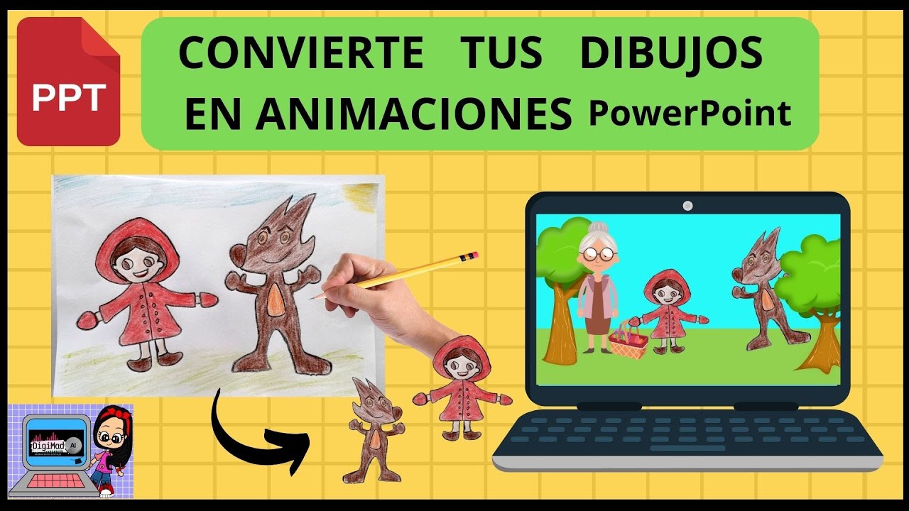 🔴 CONVIERTE DIBUJOS HECHOS A MANO EN ANIMACIONES de PowerPoint 🎨 ...