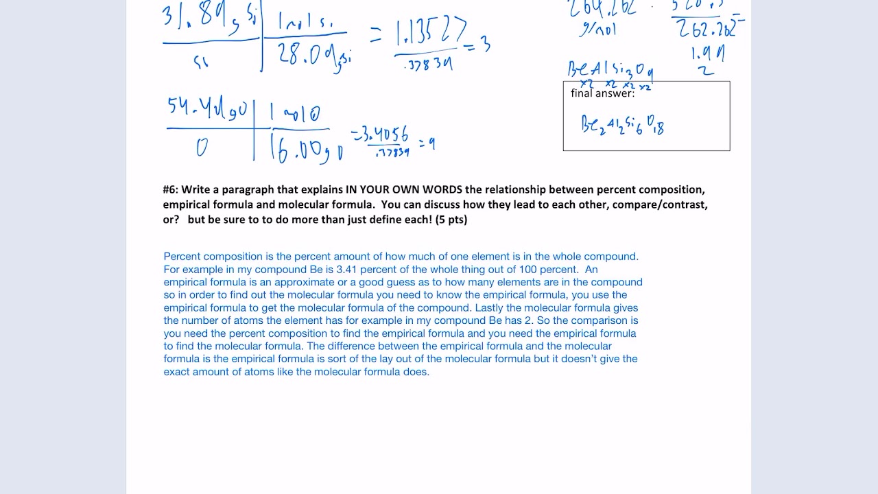 Math of formulas major assessment. - YouTube