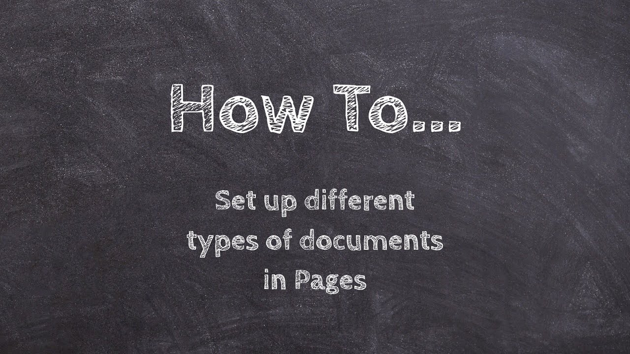 How to set up different types of documents in Pages | #iWork # ...