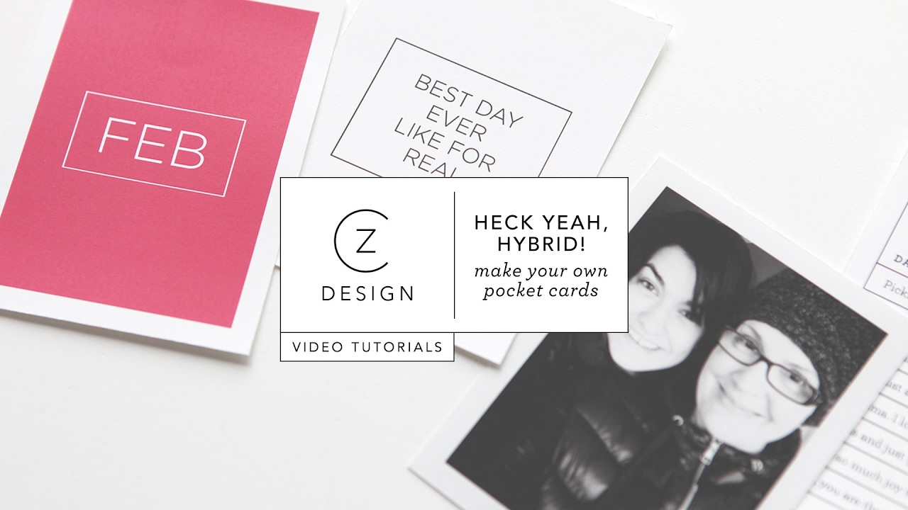 Heck Yeah, Hybrid: Making pocket page cards from digital stamps - YouTube