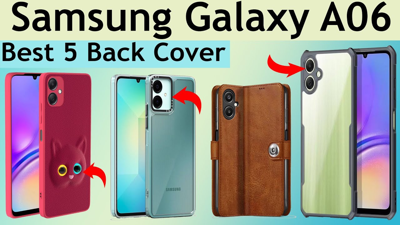 Samsung Galaxy A06 Back Cover Case Pouch Transparent Back Cover Leather ...