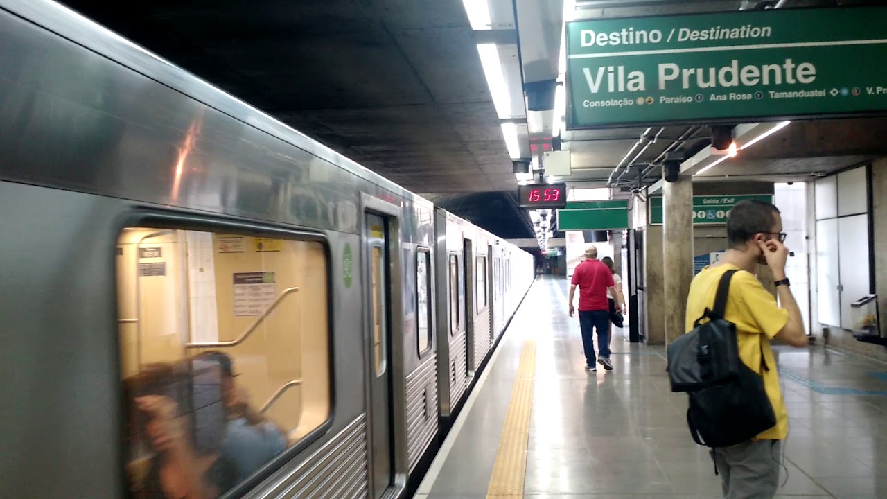 Metrô SP - Frota I (I05) deixando a estação Sumaré (Linha 2-Verde ...