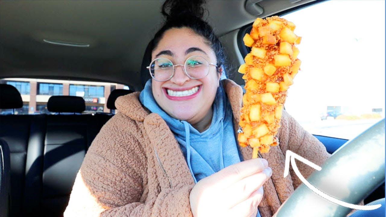 I was Depressed so I got Korean Corn dogs I saw on Tik Tok - YouTube