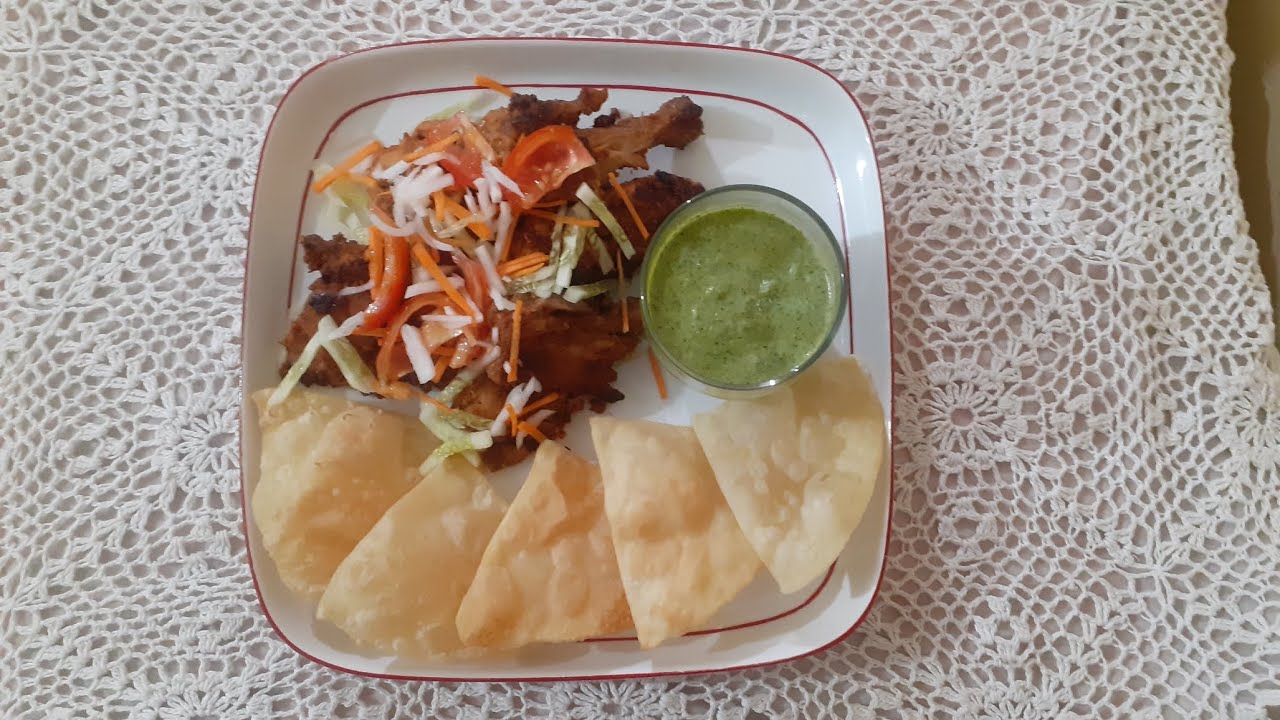 চিকেন চাপ, লুচি ও গ্রীন সস্। How to make chicken chap, luchi and green ...