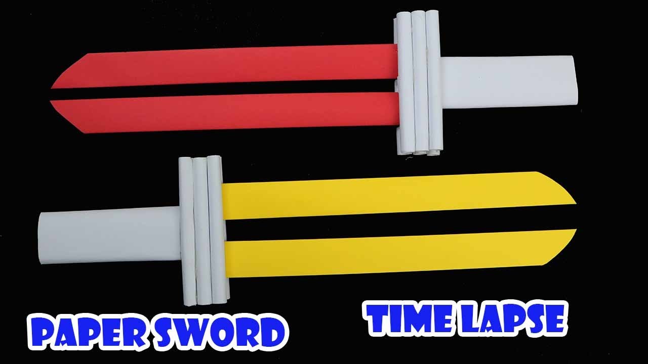 How to make a Double Paper Sword | DIY Ninja Sword TIME LAPSE - YouTube