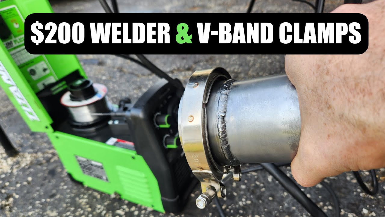 How to Weld Stainless V-Band Clamps to Mild Steel with a $200 Harbor ...