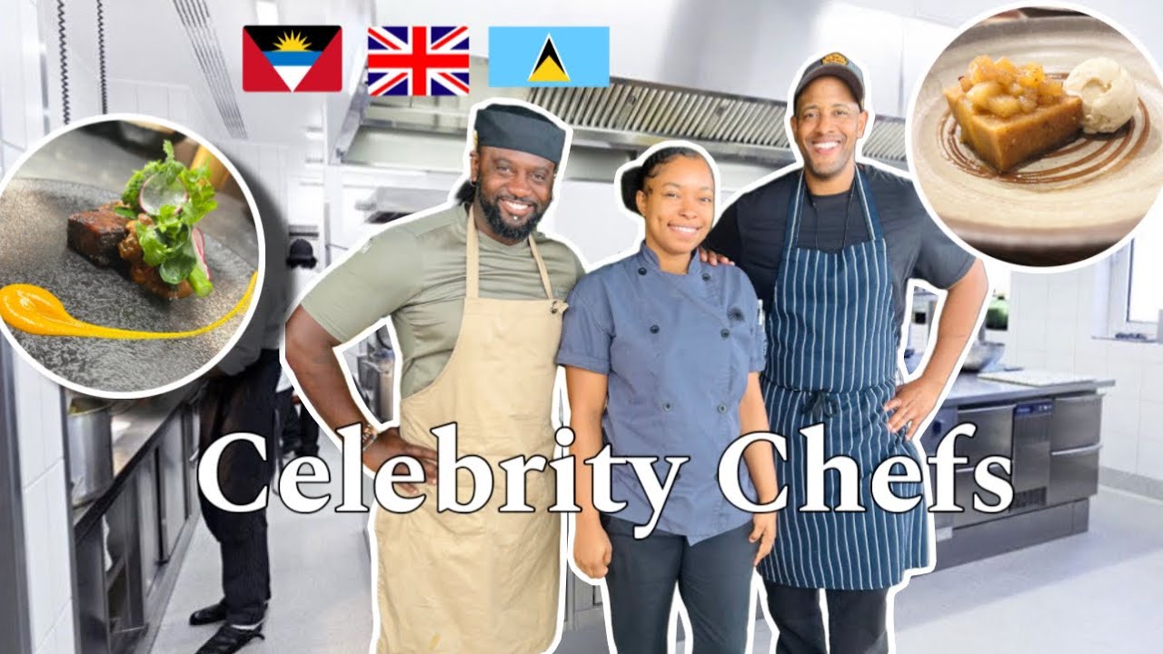 COOKING WITH CELEBRITY CHEFS ALL THE WAY FROM LONDON IN ANTIGUA [ Part ...
