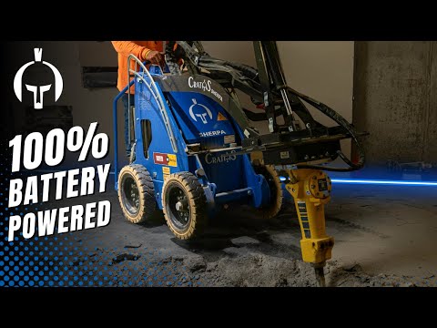 Battery Powered Skid Steer With Hydraulic Hammer (Demolition) - YouTube