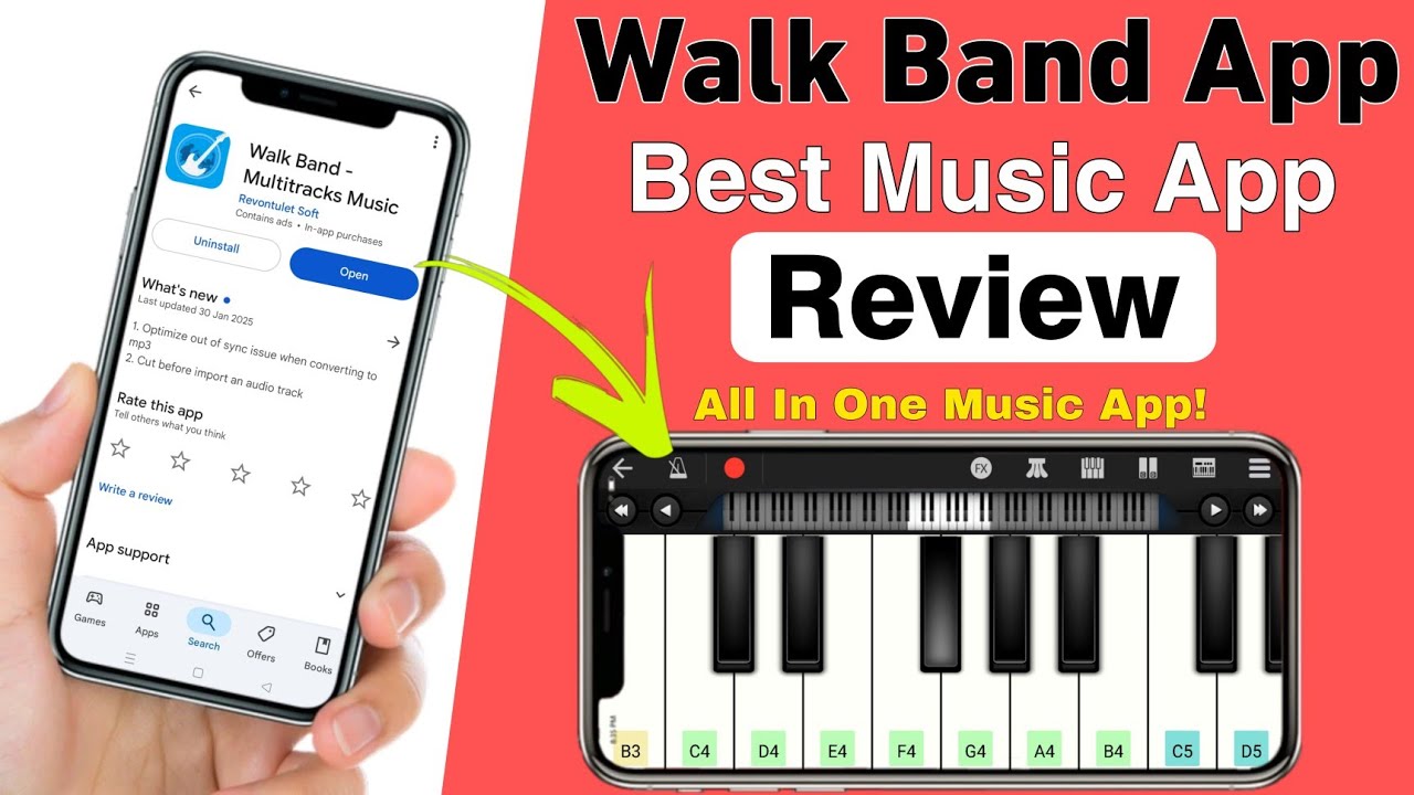 Walk Band App Review: Best Music App with Guitar, Piano & Drum Pad in ...