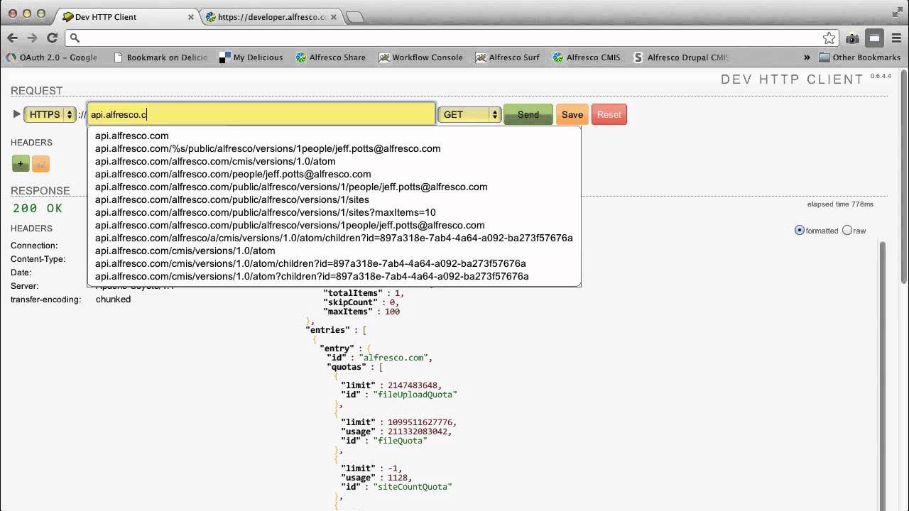 Using the Alfresco API, Part 2: Making Basic REST Calls - YouTube