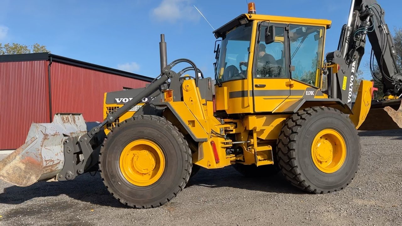 Köp Grävlastare Volvo BM EL70C på Klaravik - YouTube