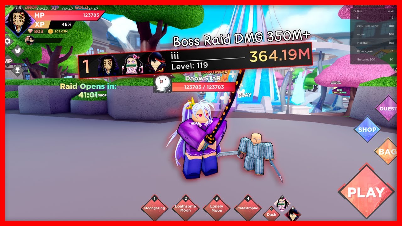 [Roblox] Anime Dimensions - Boss Raid DMG 350M+ - YouTube