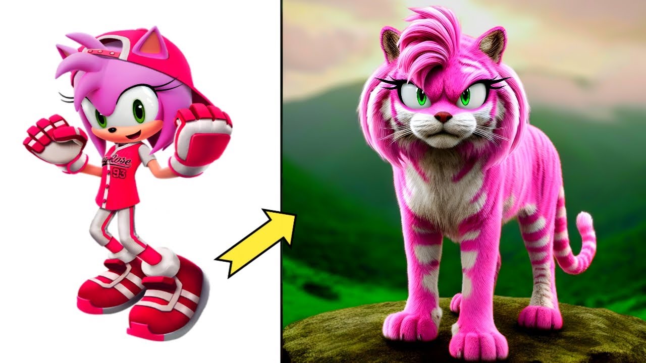 Sonic Cartoon Characters Reimagined Tiger in Real Life Ai - YouTube
