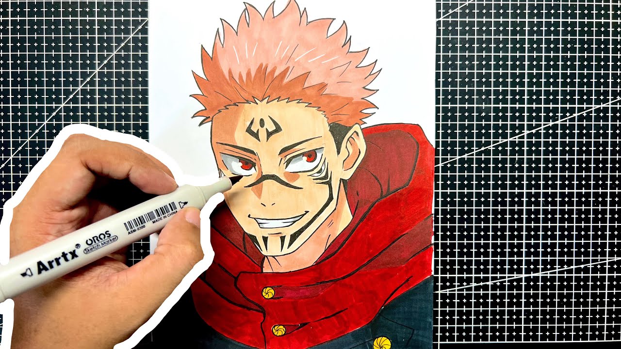 How to Draw Sukuna from Jujutsu Kaisen | Step-by-Step | Easy Anime ...